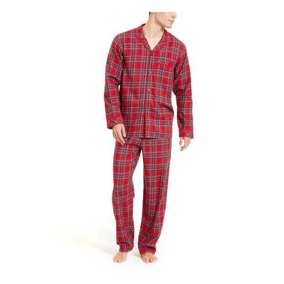 Family Pajamas | Other | Nwt Family Pjs Mens Red Plaid Top Straight Leg ...